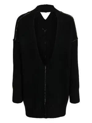 Isabel Benenato Open-back V-neck Jumper