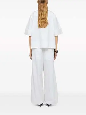 JIL SANDER Band-collar Cotton Poplin Shirt