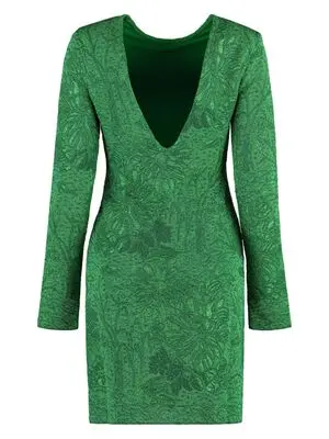 Givenchy Floral-jacquard Lurex Minidress