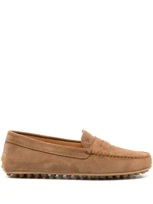 TOD'S Gommino Suede Loafers - Brown