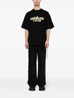 MASTERMIND WORLD Logo-print Cotton T-shirt - Black