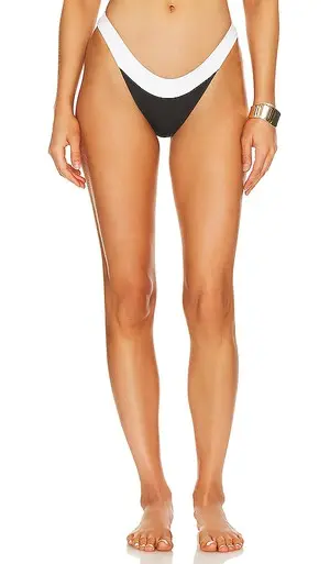 GIGI C Brett Bikini Bottom - Black & White