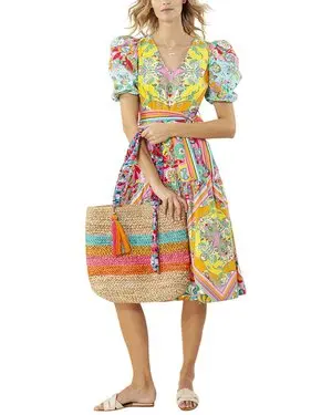 Hale Bob Hale Bob Puff Sleeve Dress - Nocolor
