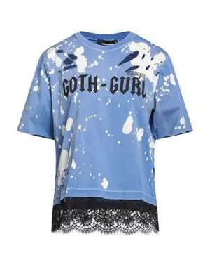 Dsquared2 Printed T-shirt With Lace - Blue