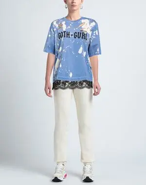 Dsquared2 Printed T-shirt With Lace - Blue