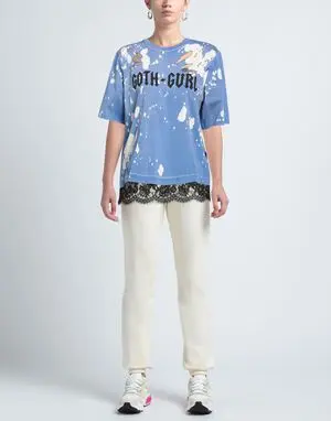 Dsquared2 Printed T-shirt With Lace - Blue