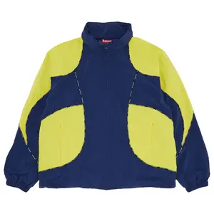 Supreme Logo Piping Hooded Track Jacket 'navy - Blue