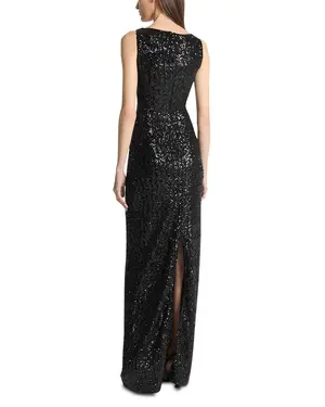 Michael Kors Sequined Gown - Black
