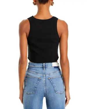 A.L.C. Halsey Cotton Tank Top - Black
