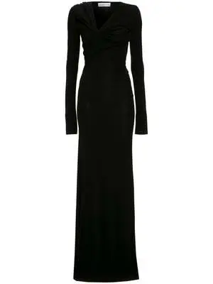 Victoria Beckham Draped Maxi Dress With Cut-out Detail