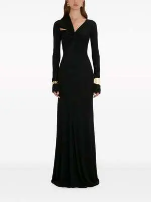 Victoria Beckham Draped Maxi Dress With Cut-out Detail