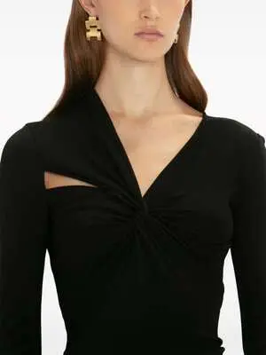 Victoria Beckham Draped Maxi Dress With Cut-out Detail