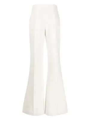 Elie Saab Pressed-crease Cady Flared Trousers