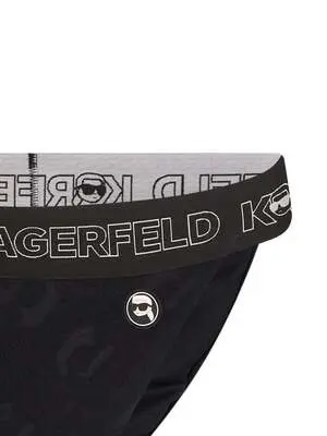Karl Lagerfeld Ikon 2.0 Logo-appliqué Bikini Bottom
