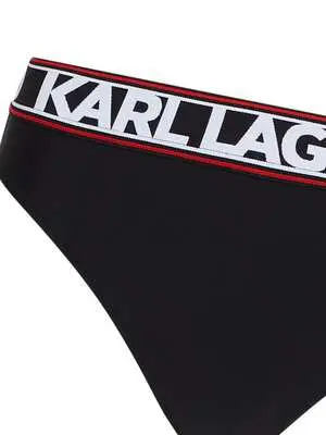 Karl Lagerfeld Logo-waistband Bikini Bottoms