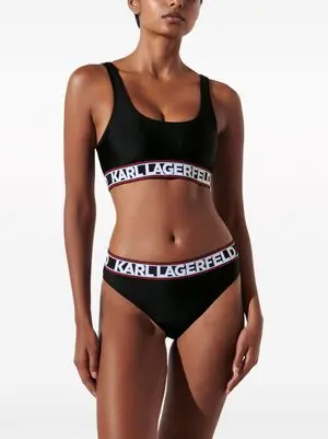 Karl Lagerfeld Logo-waistband Bikini Bottoms