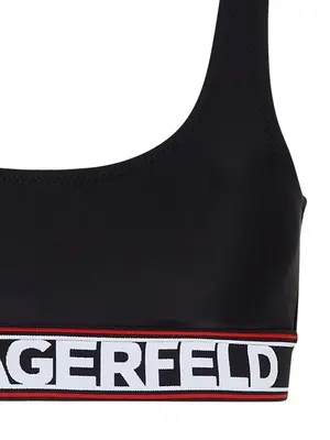 Karl Lagerfeld Logo-underband Bikini Top