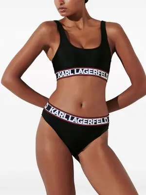 Karl Lagerfeld Logo-underband Bikini Top
