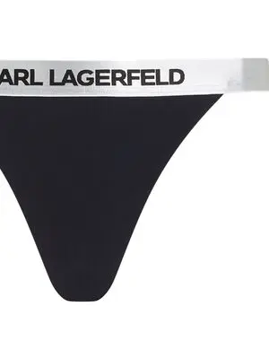 Karl Lagerfeld Logo-waistband Bikini Bottoms