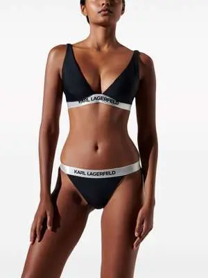 Karl Lagerfeld Logo-waistband Bikini Bottoms