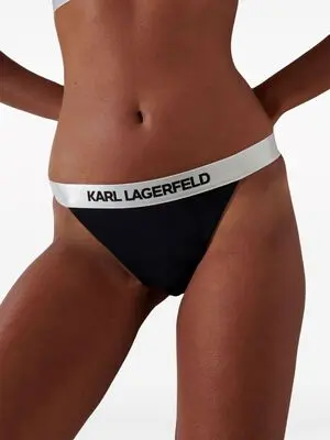 Karl Lagerfeld Logo-waistband Bikini Bottoms