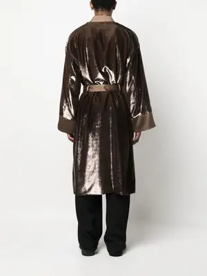 Roberto Cavalli Metallic-effect Kimono Jacket