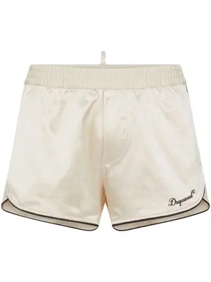 Dsquared2 Logo-embroidered Satin Track Shorts