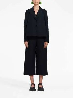 Marni High-waisted Cropped Trousers - Black