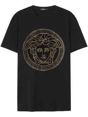 Versace Medusa Head Cotton T-shirt - Black