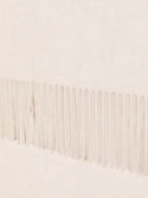 N.peal Fringed Cashmere Scarf - White