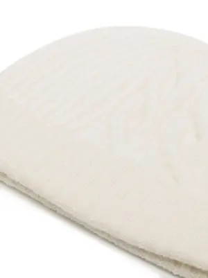 N.peal Cable-knit Cashmere Beanie - White