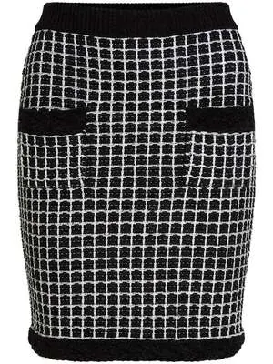 Karl Lagerfeld Bouclé Two-pocket Pencil Skirt