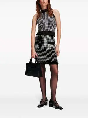 Karl Lagerfeld Bouclé Two-pocket Pencil Skirt
