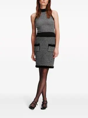Karl Lagerfeld Bouclé Two-pocket Pencil Skirt