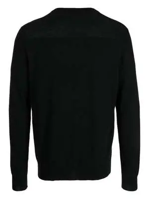N.peal Henley Button-placket Jumper - Black