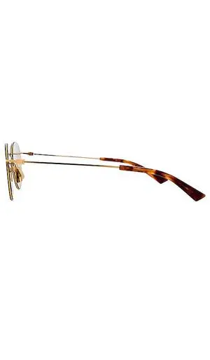 Bottega Veneta Thin Triangle Round Sunglasses