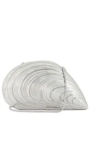 Simkhai Bridget Oyster Shell Clutch - Silver