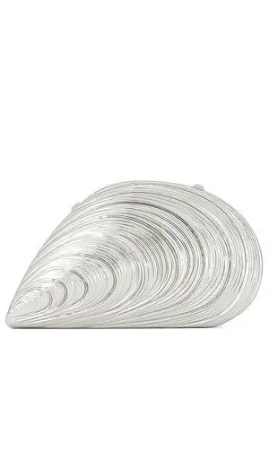Simkhai Bridget Oyster Shell Clutch - Silver