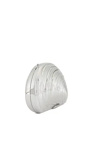 Simkhai Bridget Oyster Shell Clutch - Silver
