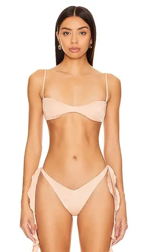 BELLE THE LABEL Clio Bikini Top In Nude