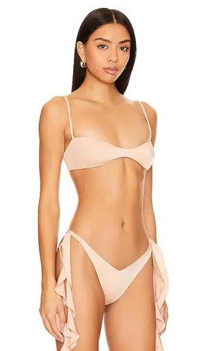 BELLE THE LABEL Clio Bikini Top In Nude
