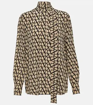 Valentino Garavani Toile Iconographe Silk Crêpe De Chine Blouse - Multicoloured