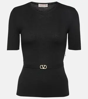 Valentino Garavani Belted Virgin Wool Sweater