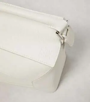 Loewe Puzzle Small Leather Tote Bag - White