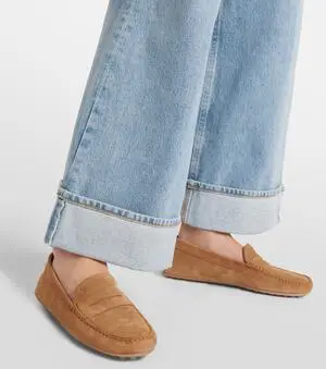TOD'S City Gommino Suede Loafers - Brown
