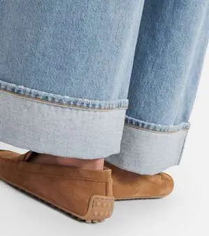 TOD'S City Gommino Suede Loafers - Brown
