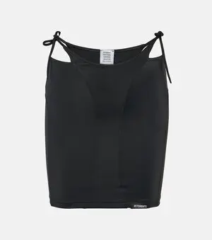 Vetements Deconstructed Jersey Miniskirt - Black