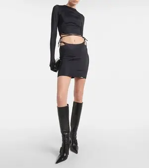 Vetements Deconstructed Jersey Miniskirt