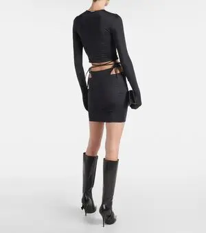 Vetements Deconstructed Jersey Miniskirt