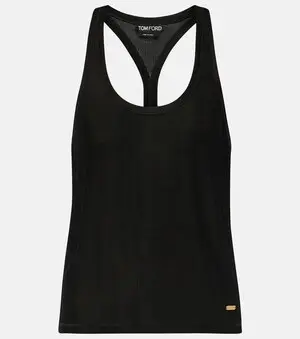 TOM FORD Ribbed Tank Top - Black